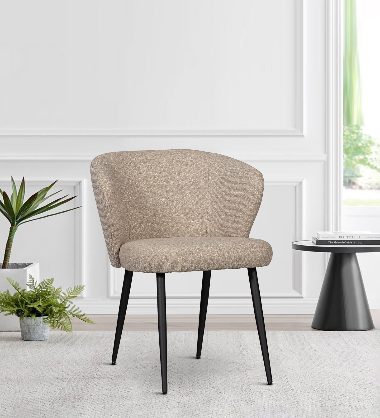 Buy Guldev Velvet Armchair in Beige Colour at 45% OFF by Kiyan Overseas ...