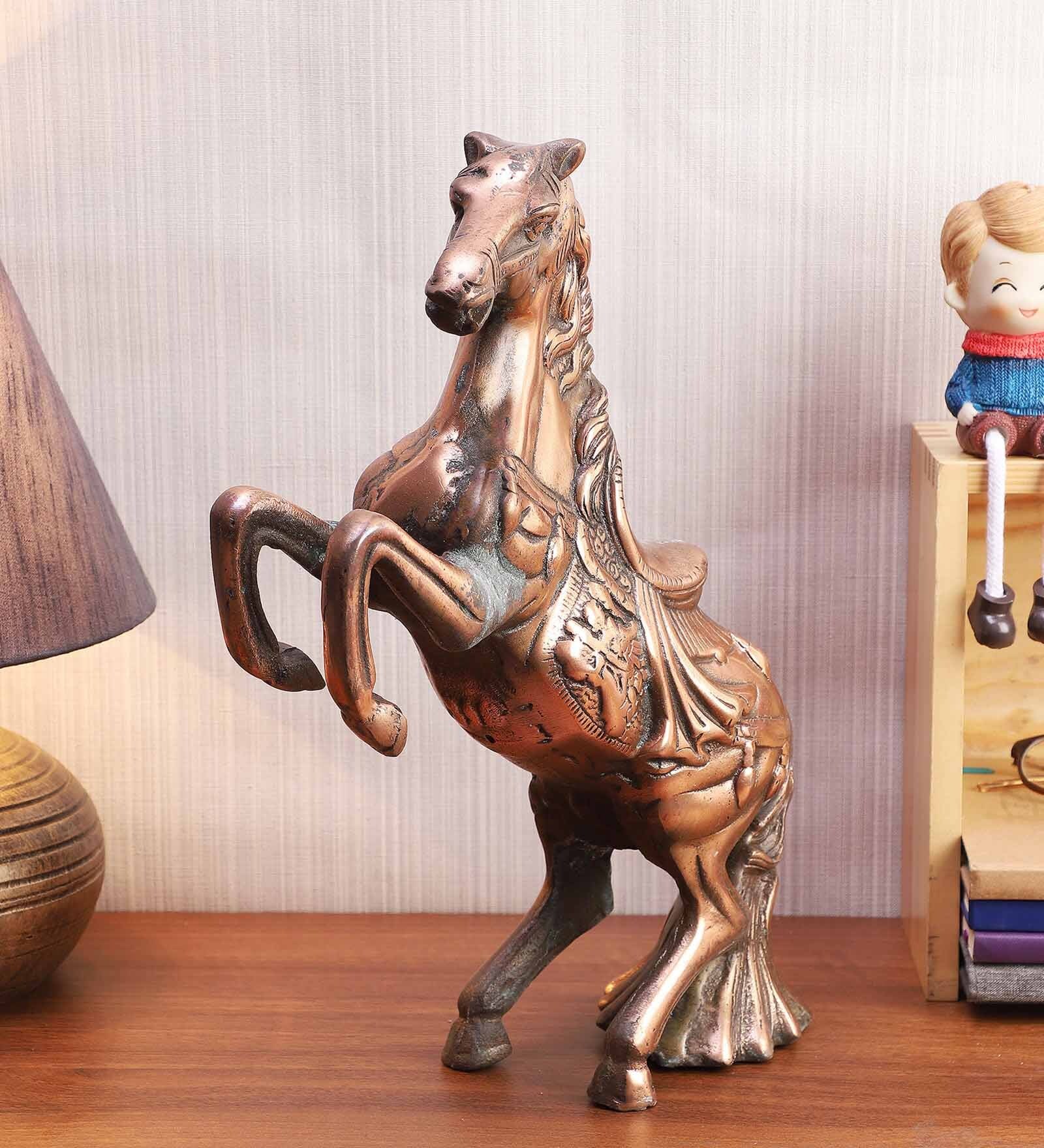 Buy Gun Metal Horse Showpiece By Rishan Lifestyle Online - Animal ...