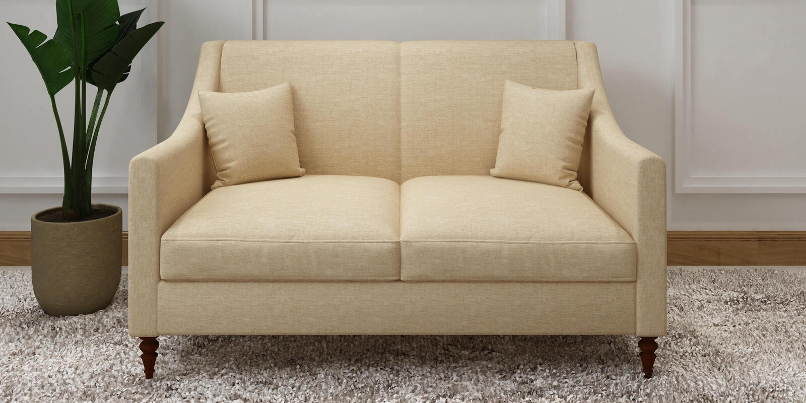 Buy Guildford Fabric 2 Seater Sofa In Beige Color at 13% OFF by ...