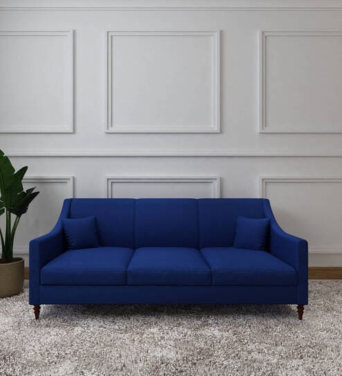 Blue 3 Seater Sofas Online @Upto 70% OFF | Pepperfry