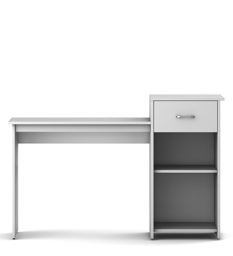 Buy Guide Writing Table in Frosty White Finish Online - Modern Writing ...