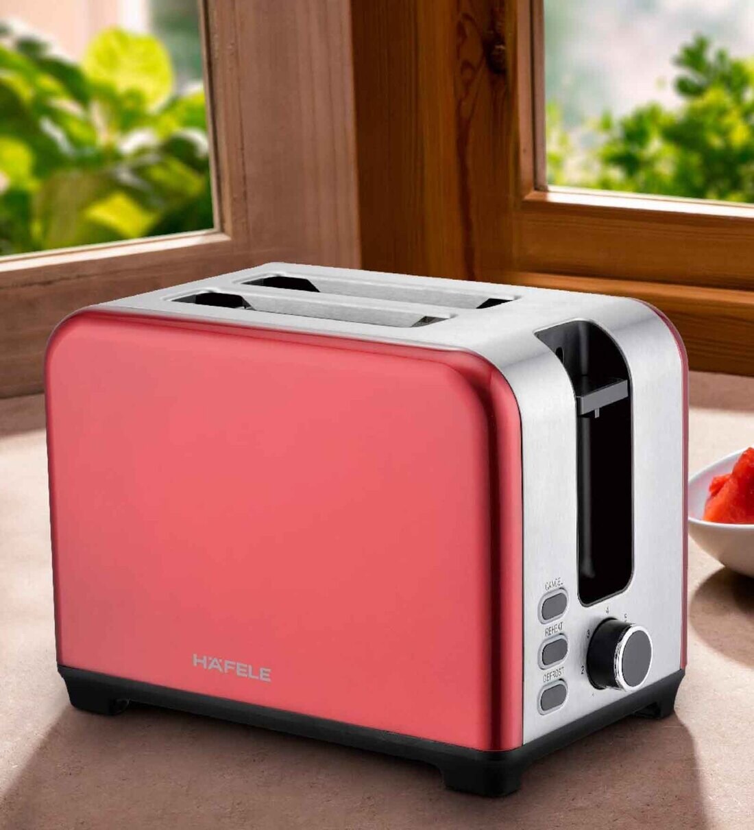 Buy Hafele Amber OPAL 2 Slot Toaster in Red Colour Online - Sandwich ...