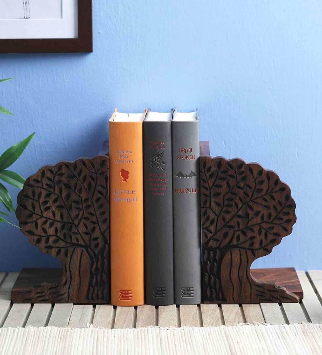 Buy Multicolour Sheesham Wood Tree Book Bookend at 28% OFF by Vareesha ...