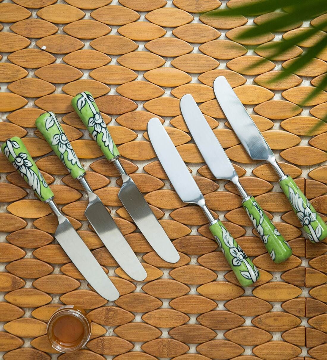 Buy Stainless Steel Hand Painted Table Knives Set of 6 by ExclusiveLane ...