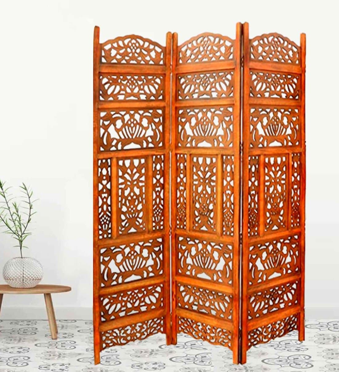 Buy Handcarved Mdf Bayberry Room Divider Seprator at 18% OFF by Shilpi ...