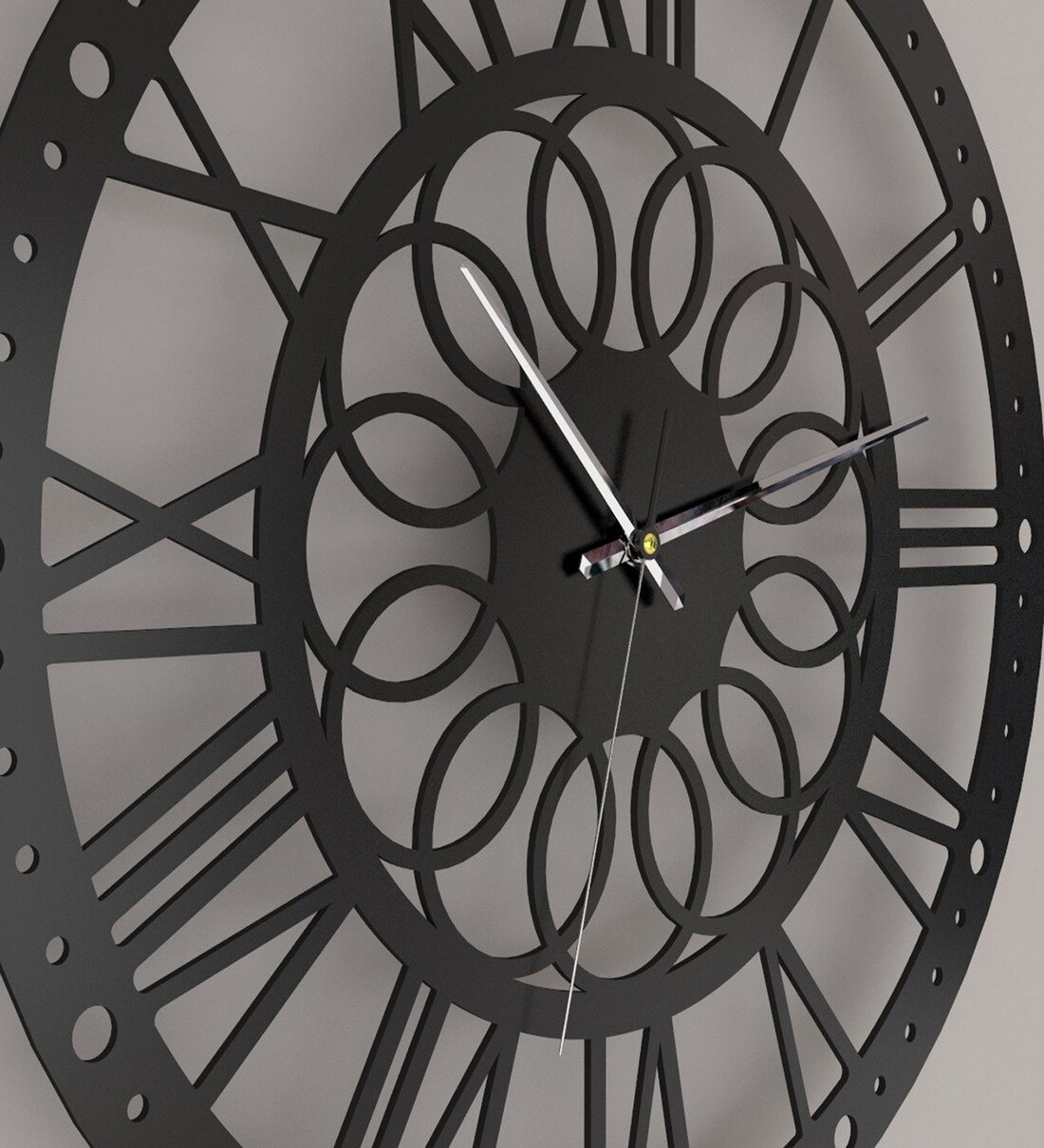 Buy Handcrafted Black Colour MDF Wall Clock by Planet Decor Online ...