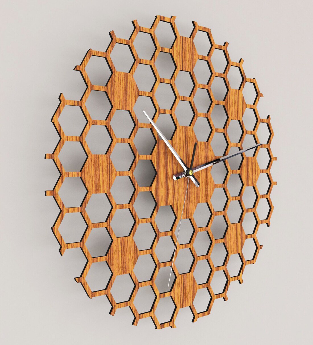 Buy Handcrafted Brown Colour MDF Wall Clock by Planet Decor Online ...