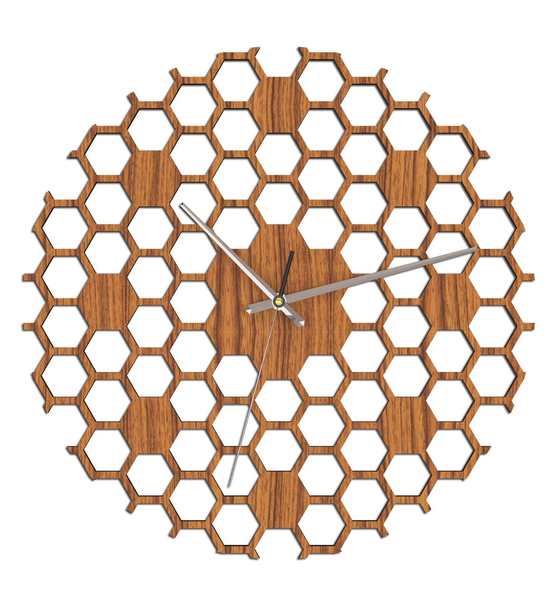 Buy Handcrafted Brown Colour MDF Wall Clock by Planet Decor Online ...
