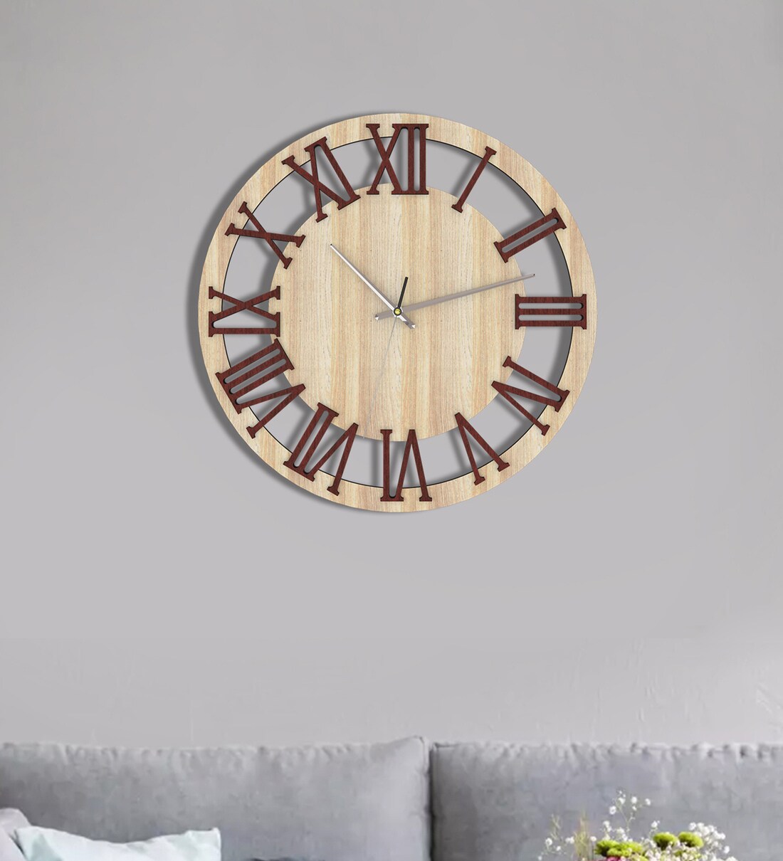 Buy Elite Handcrafted Cream Colour MDF Wall Clock at 10% OFF by Planet ...