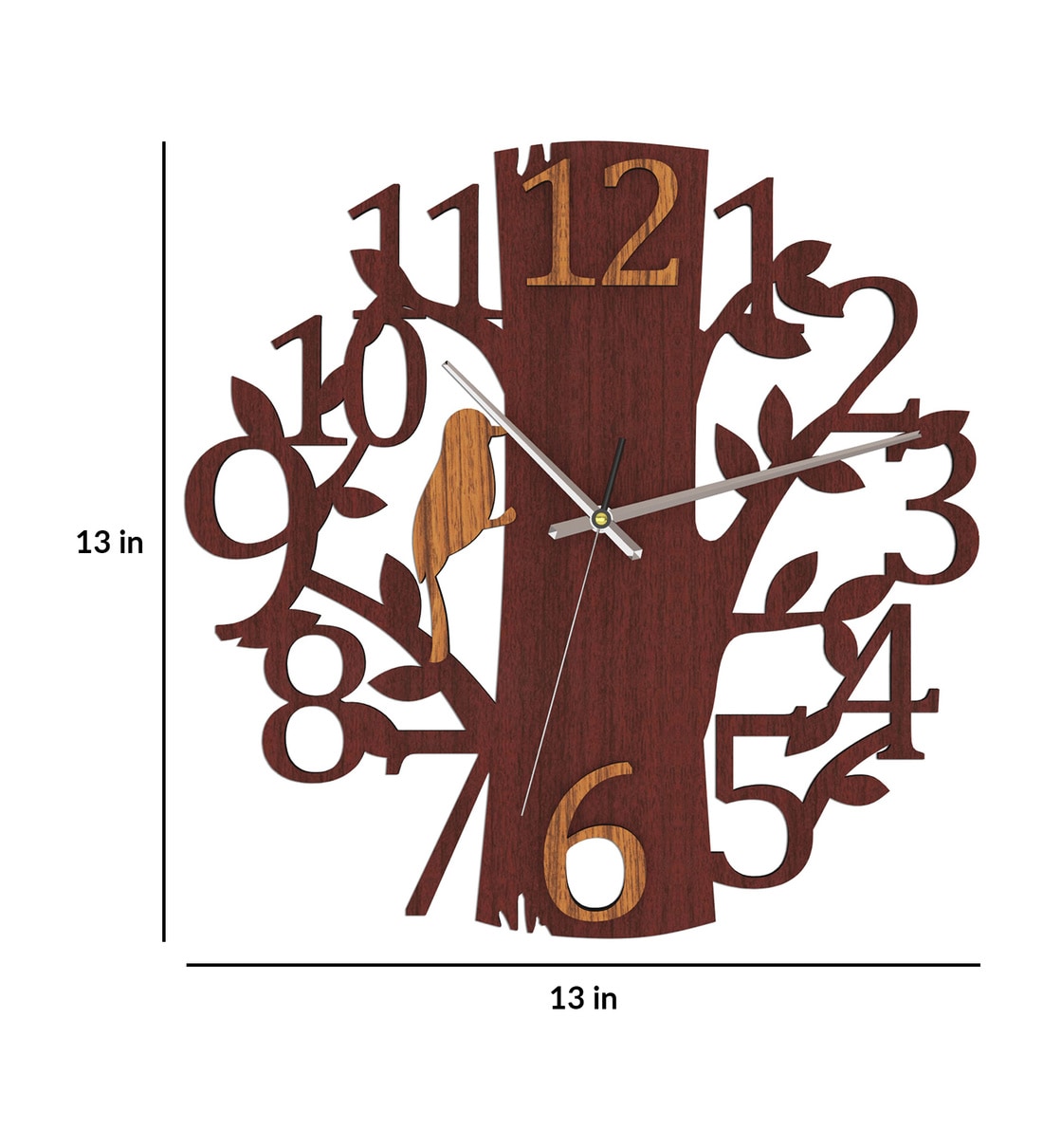 Buy Handcrafted Cream Colour MDF Wall Clock by Planet Decor Online ...