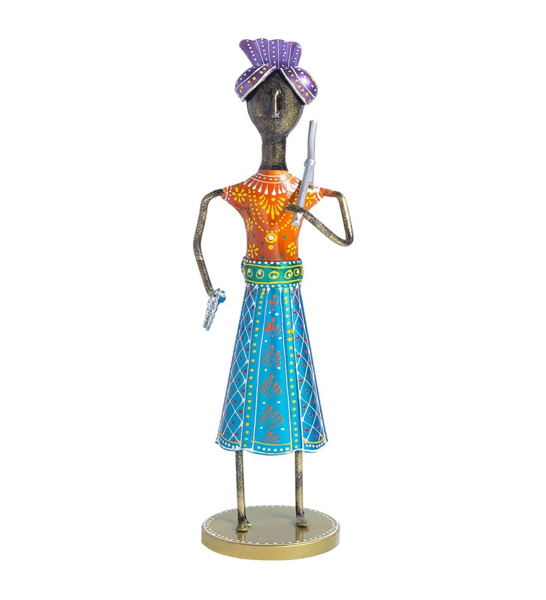 Buy Handcrafted Multicolour Colour Wrought Iron Figurine by Golden ...