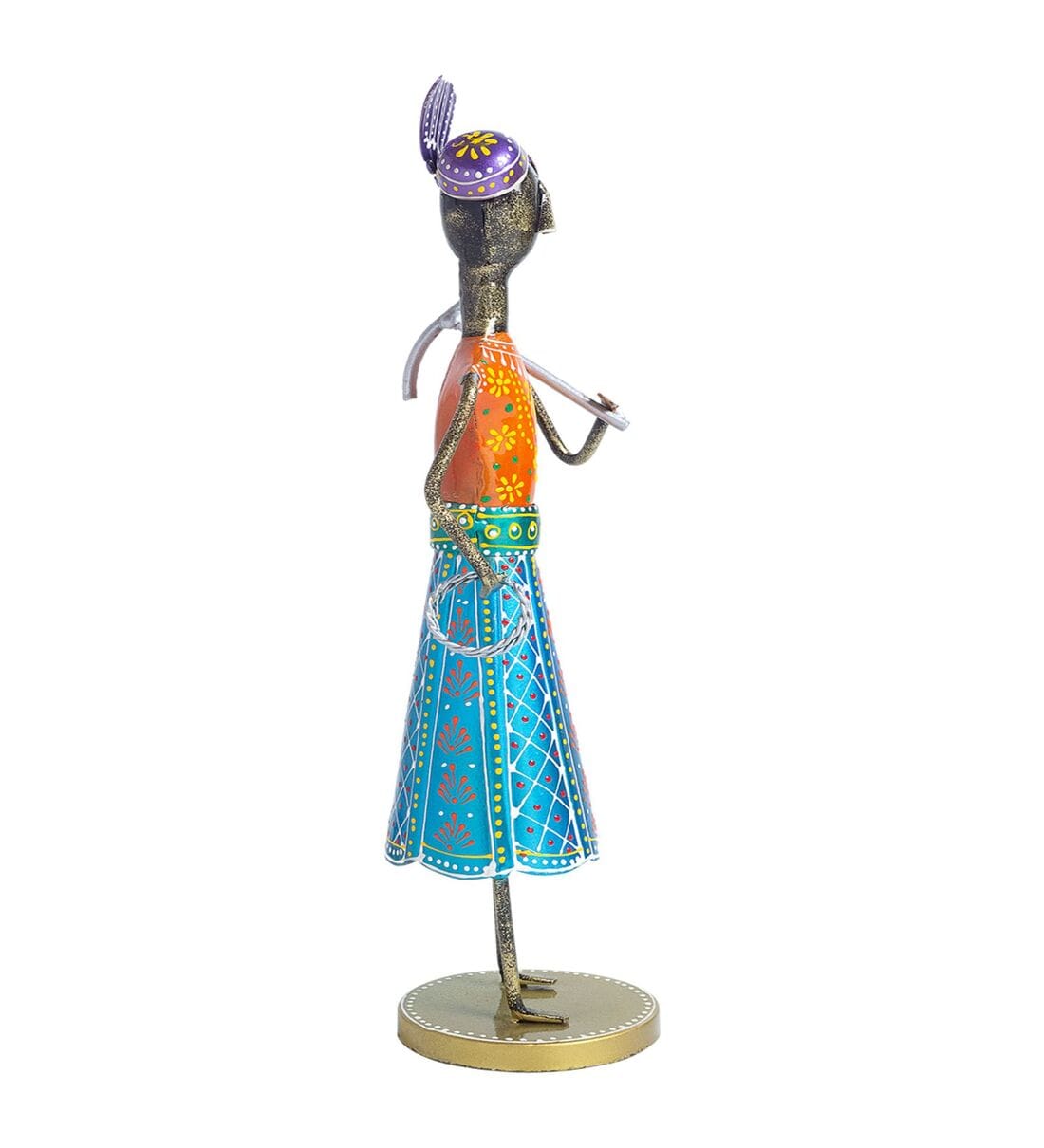 Buy Handcrafted Multicolour Colour Wrought Iron Figurine by Golden ...