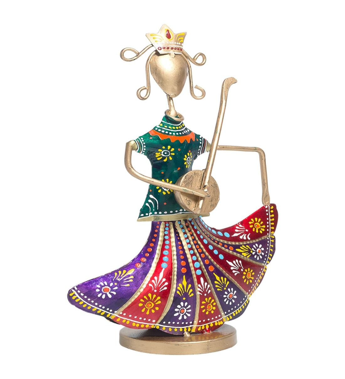 Buy Handcrafted Musician Lady Multicolour Colour Wrought Iron Figurine ...