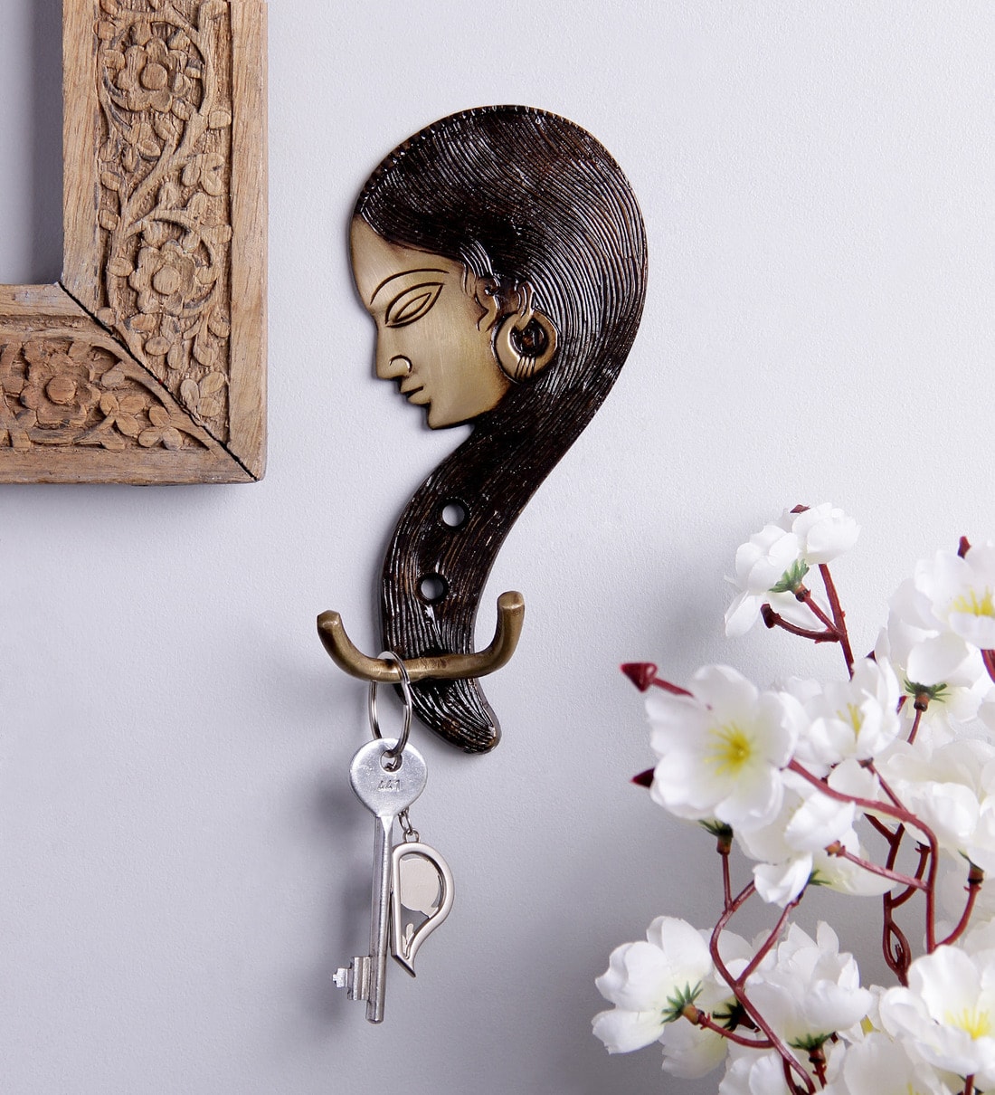 Buy Brown Brass Tribal Lady Key Holder by Handecor at 8% OFF by ...
