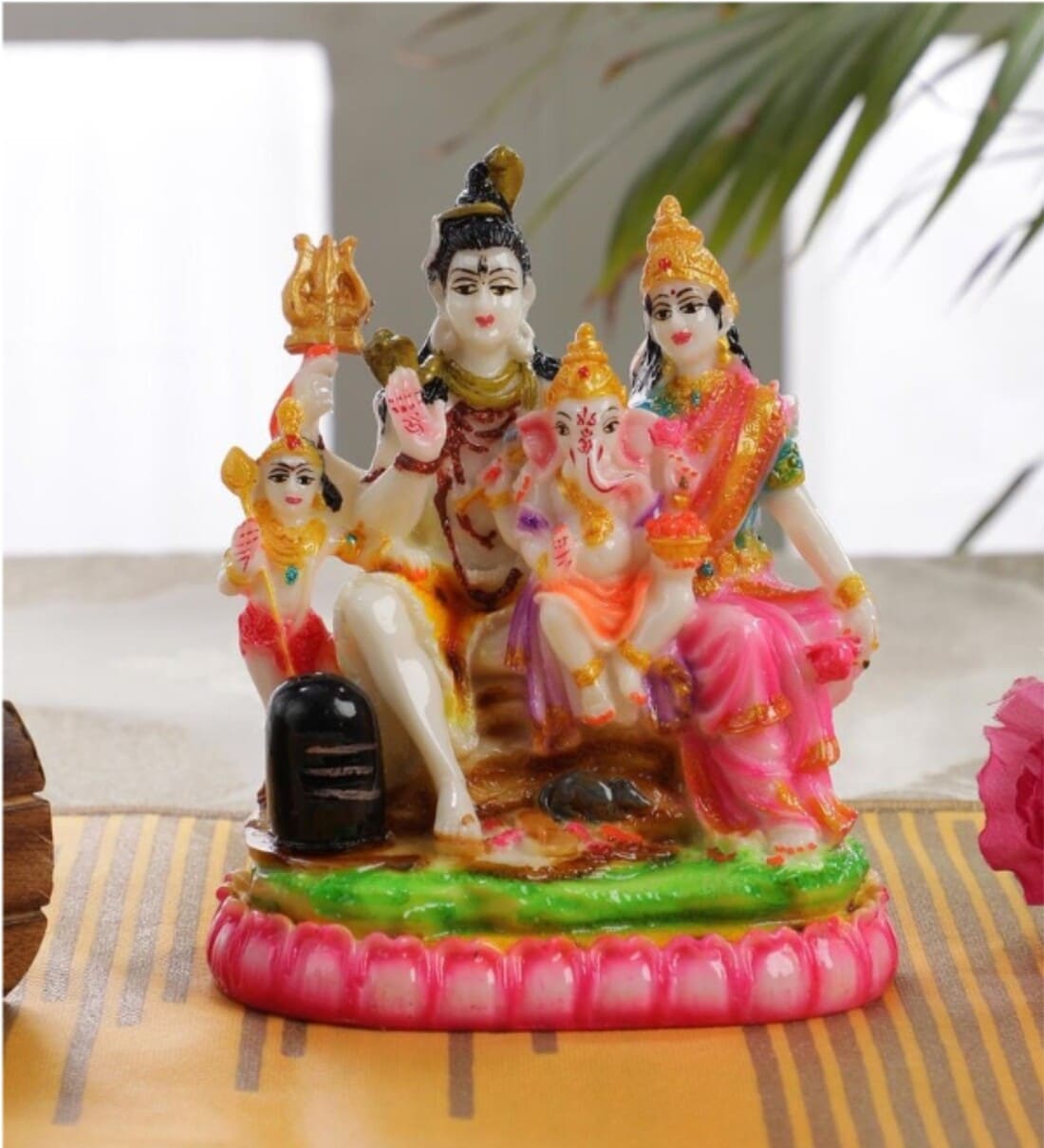 Buy Handpainted Shiva Family Pooja at 27% OFF by Chaque Decor | Pepperfry