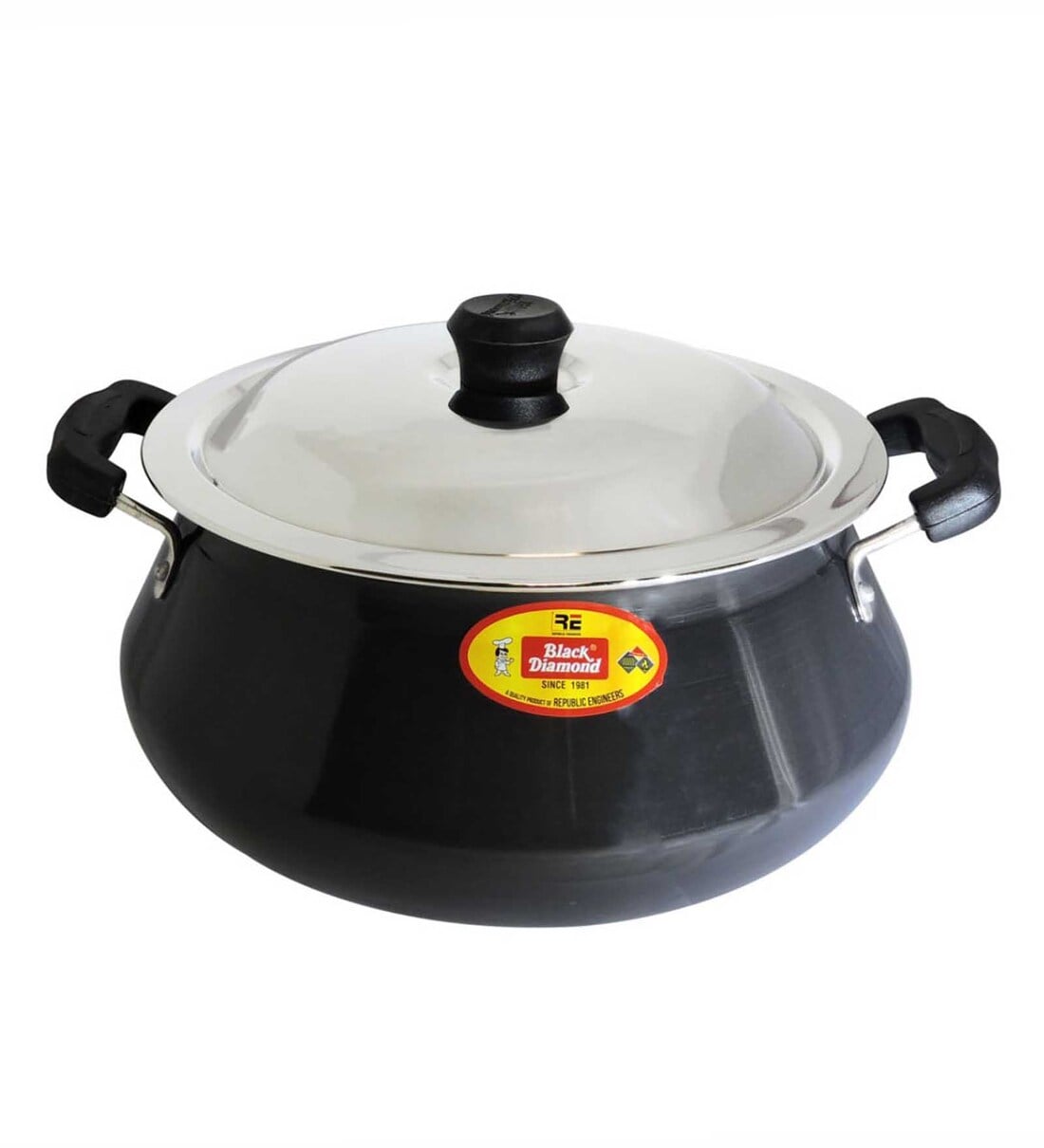 Buy Brant 4 Ltrs Induction Base & Hard Anodised Black Aluminium Cooking ...