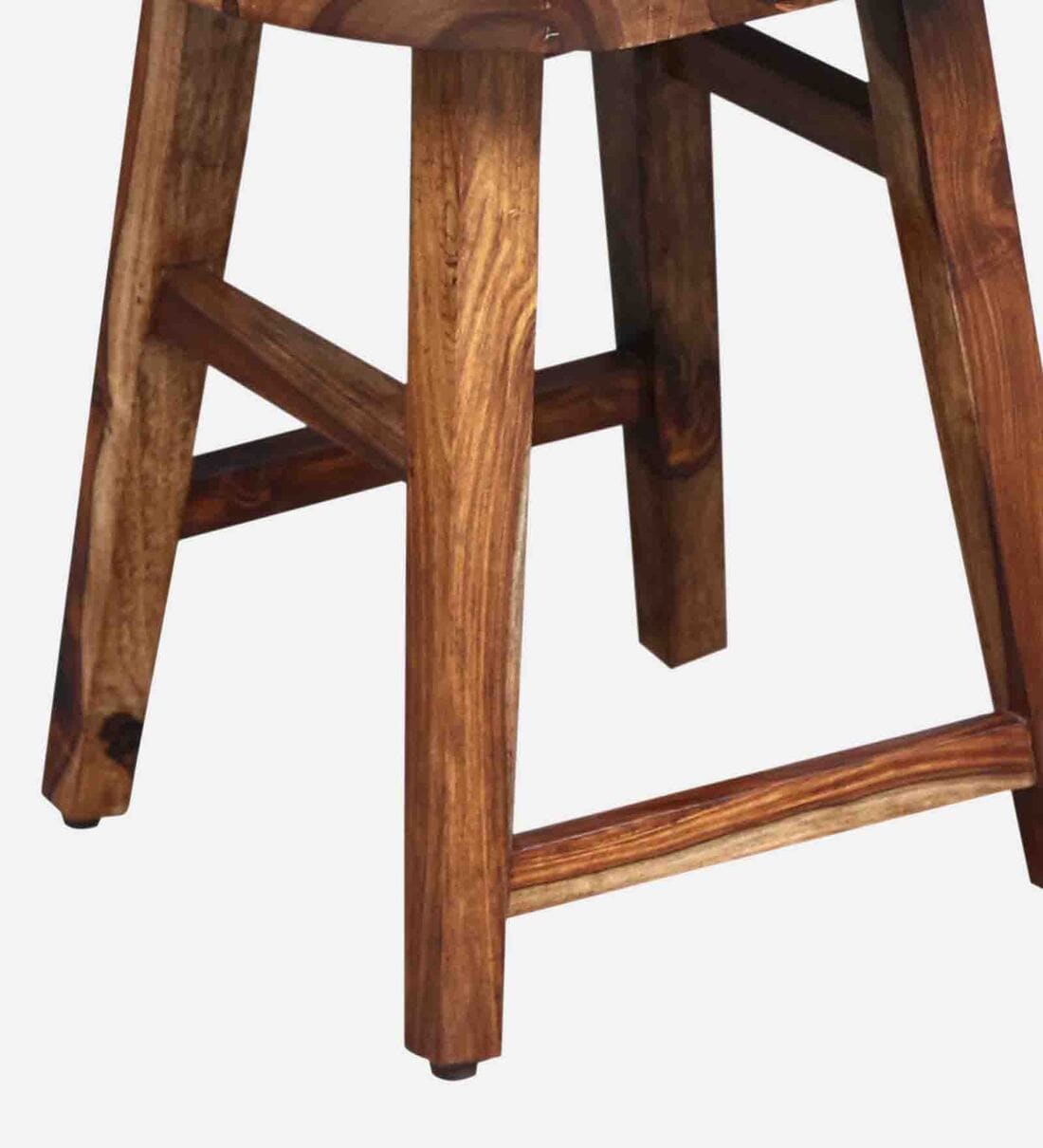 Buy Harrington Sheesham Wood Seating Stool In Rustic Teak Finish By ...