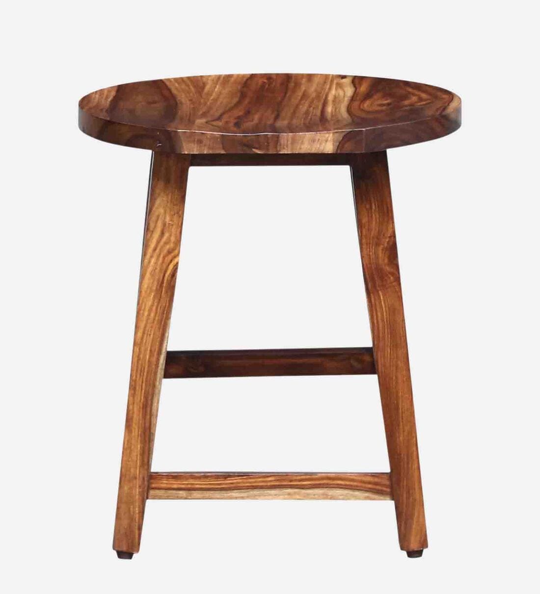 Buy Harrington Sheesham Wood Seating Stool In Rustic Teak Finish By ...