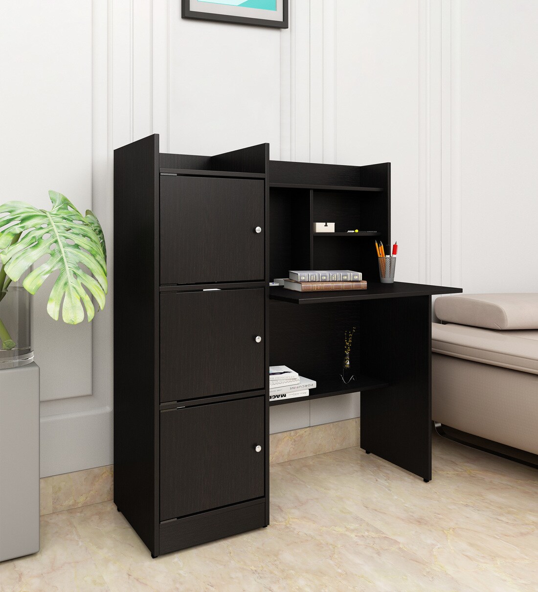 Buy Harwin Hutch Desk in Wenge Finish at 29% OFF by Crystal Furnitech ...