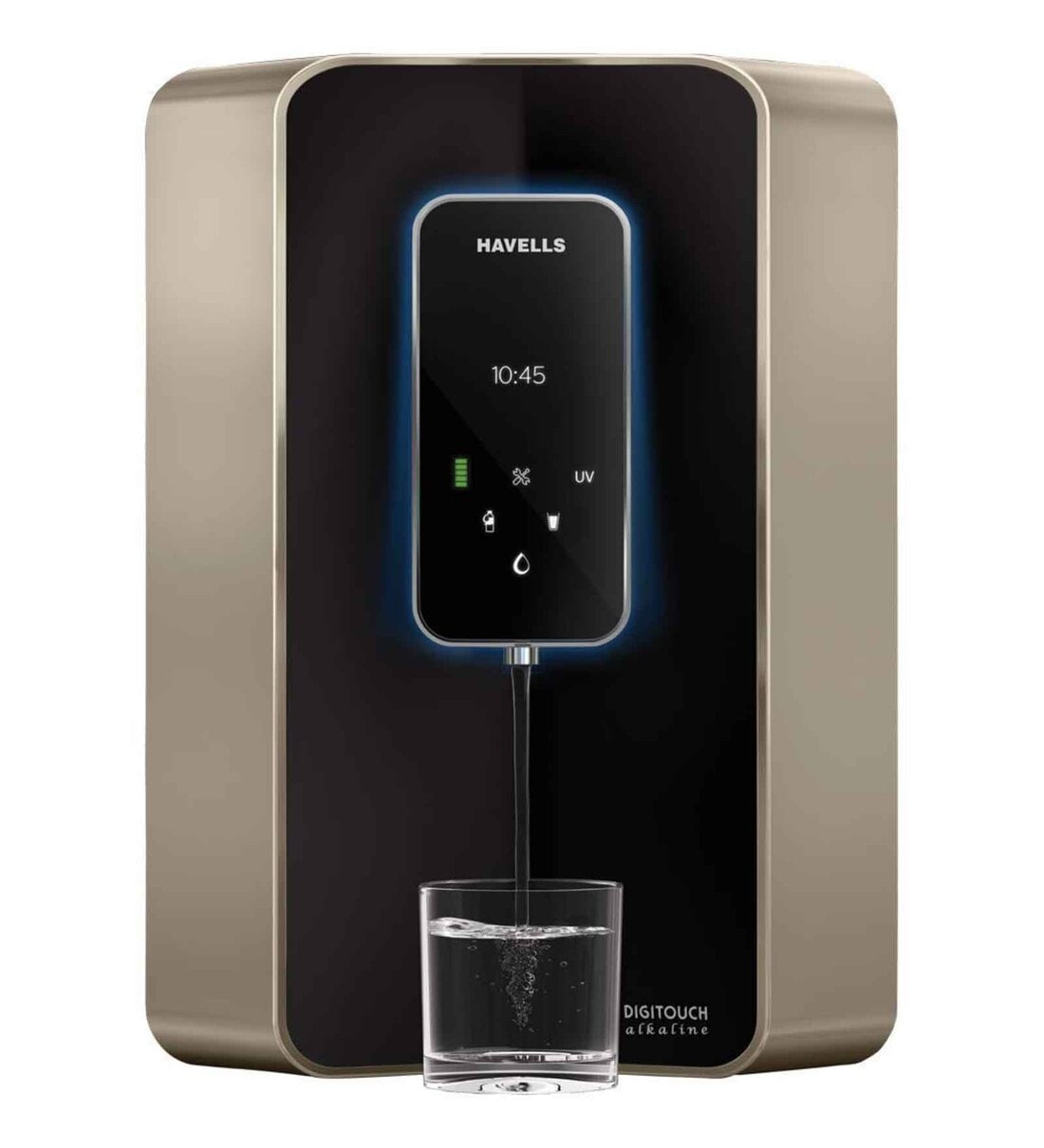 Buy Havells DIGITOUCH ALKALINE 100% RO+UV 6L Water Purifier (Champagne Black) Online - Water ...