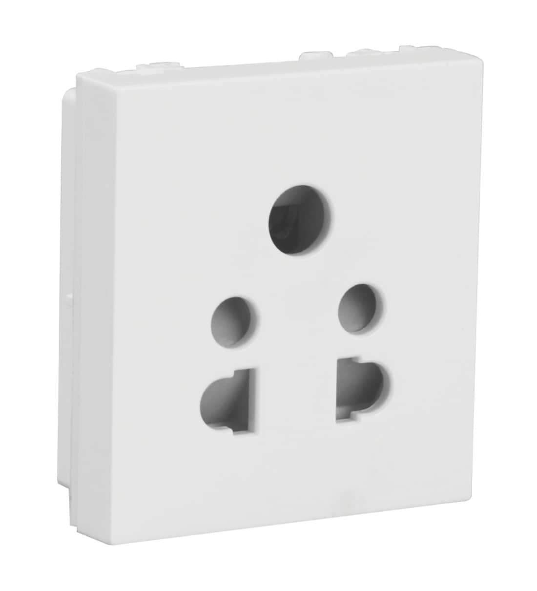 Buy Havells Oro 6A White 5 Pin Shuttered Socket Set of 2 Online ...