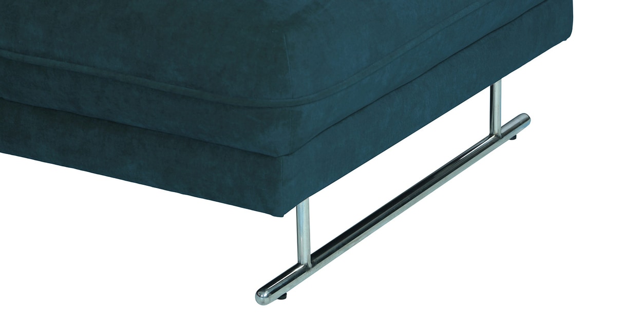 Buy Haiden Velvet RHS Sectional Sofa in Teal Blue Colour by Vittoria ...