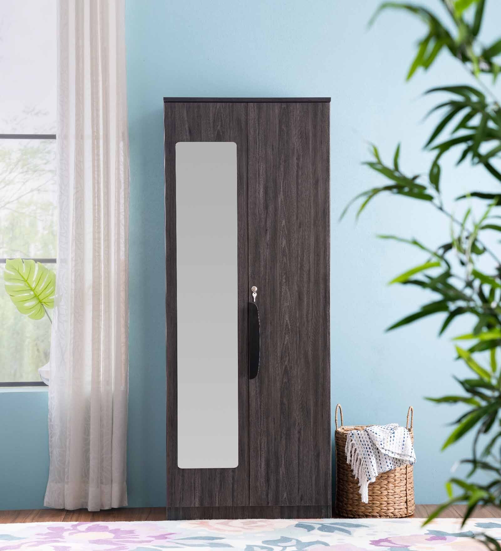Buy Haimish 2 Door Wardrobe In Carbon Grey Finish at 50% OFF by ...