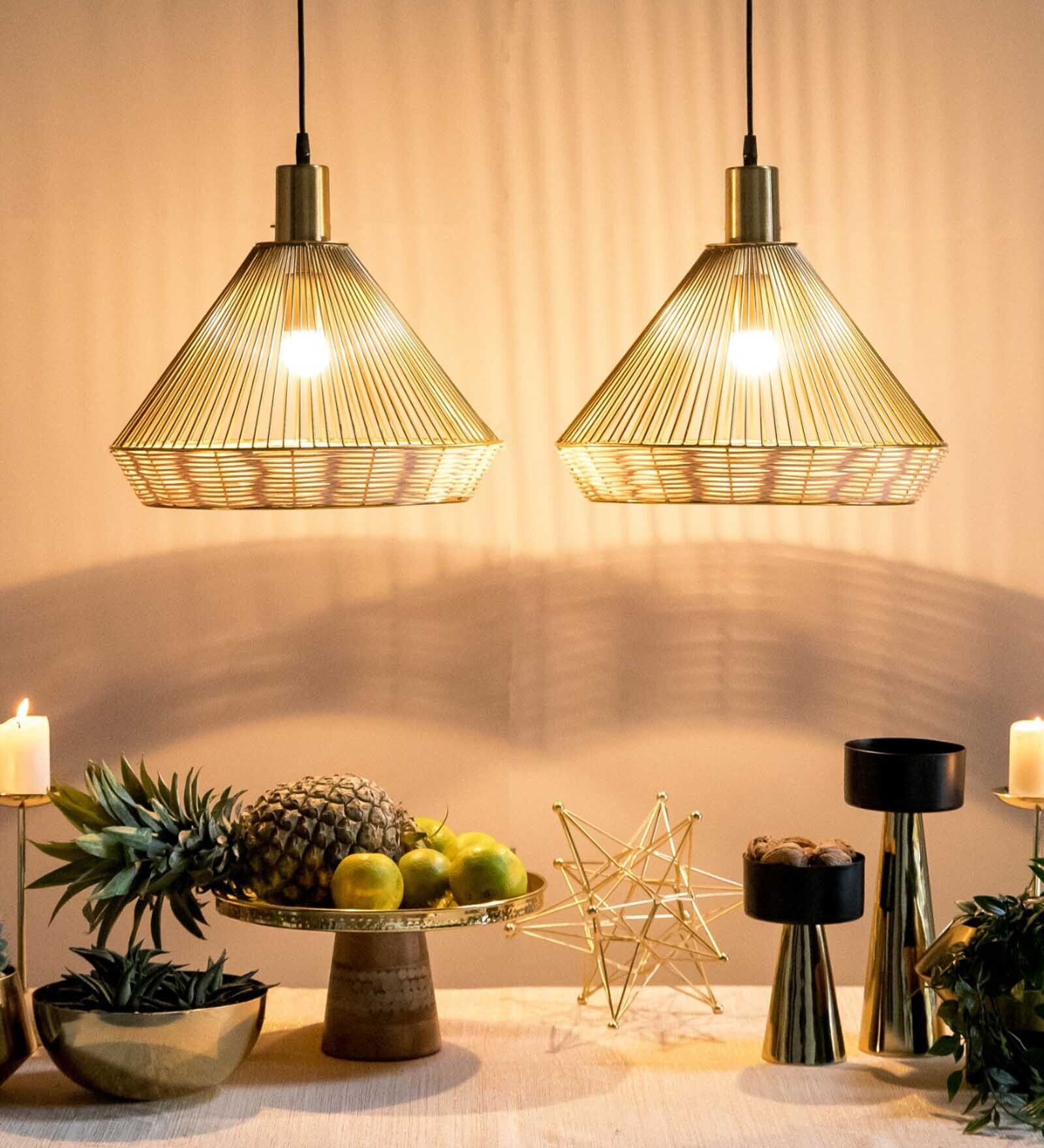 Buy Gage Hakka Gold Iron Hanging Light by Logam at 23% OFF by Logam ...