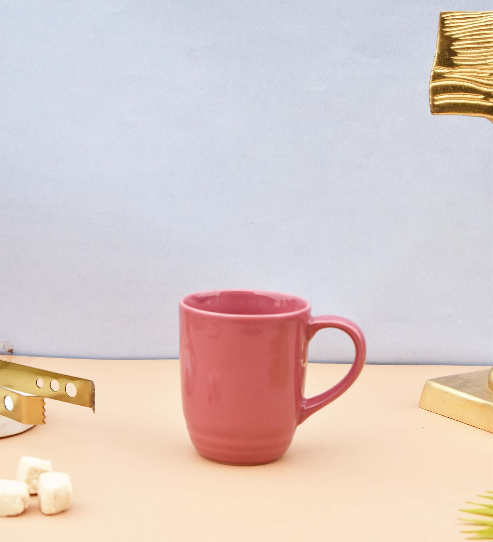 Buy Hal Marvel Pink Ceramic Tea Cups at 10% OFF by Folkstorys | Pepperfry