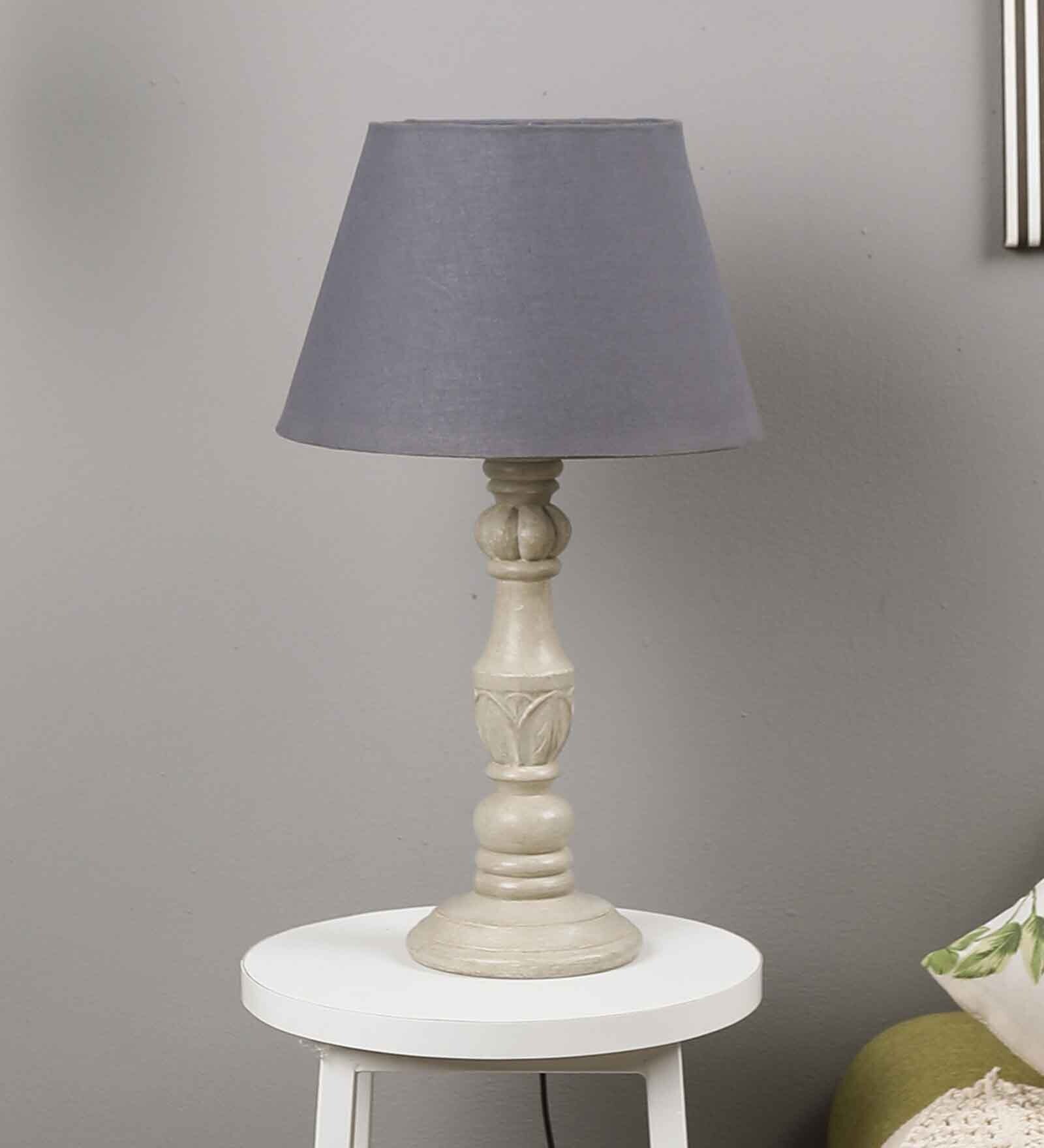 Buy Hand Crafted Antique Grey Table Lamp With Shade at 58% OFF by The ...
