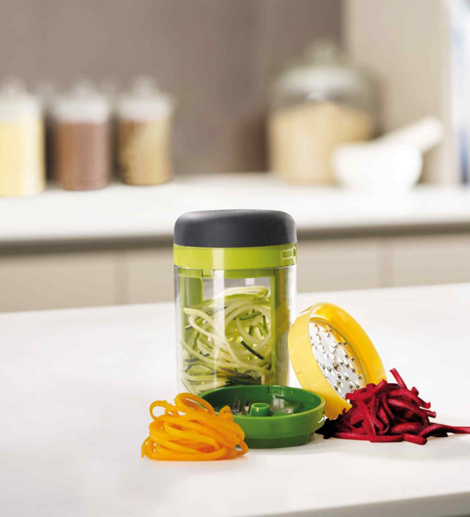 Buy Hand Held Green & Grey Polypropylene & Metal Spiro Spiralizer by ...