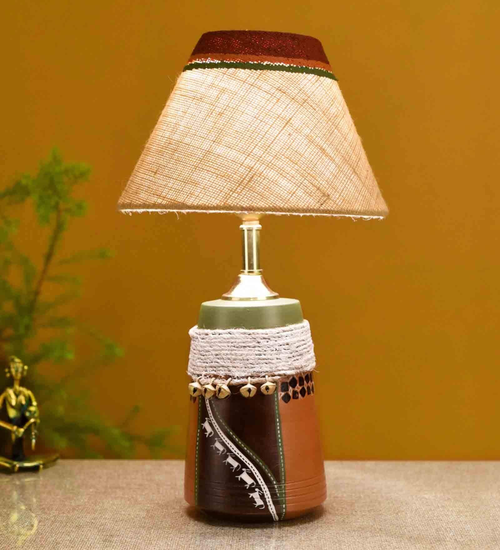 Buy Hand Knitted Earthen Lamp With Jute Shade By Aakriti Art Creations ...