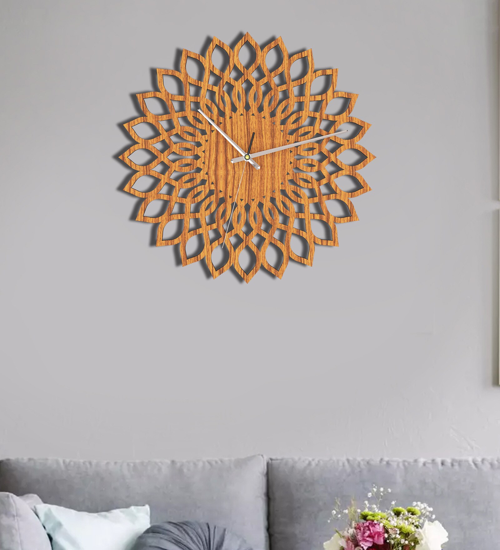 Buy Brown MDF Etching Novelty Wall Clock at 23% OFF by Planet Decor ...