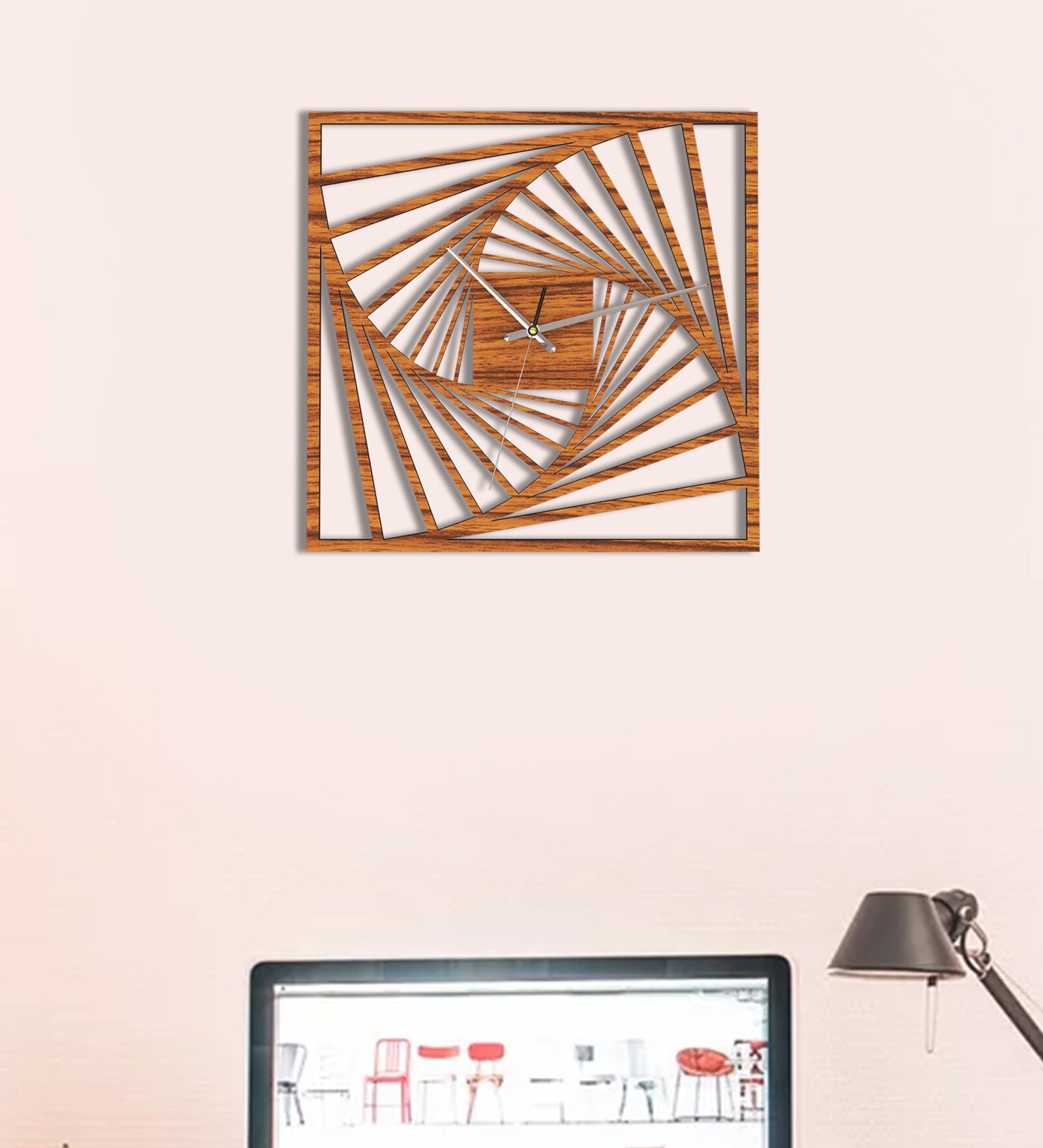 Buy Loop Handcrafted Brown Colour MDF Wall Clock at 42% OFF by Planet ...