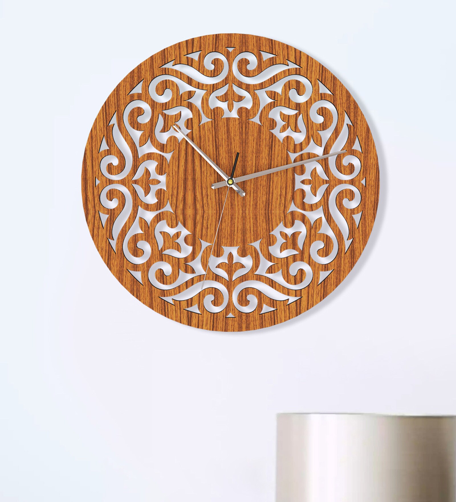 Buy Custom Handcrafted Brown Colour MDF Traditional Wall Clock at 23% ...