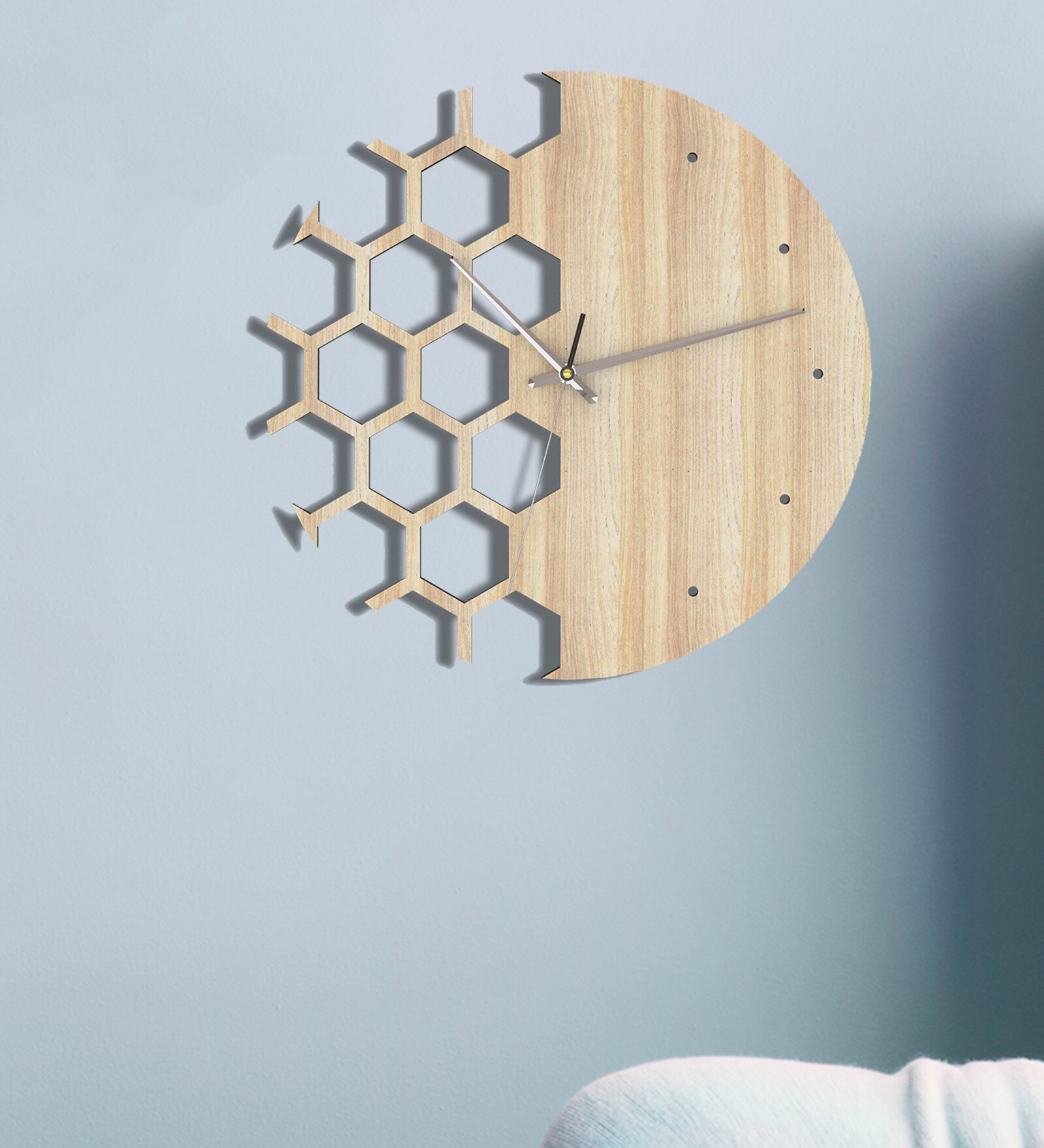 Buy Barleyspring Handcrafted Cream Colour MDF Wall Clock at 21% OFF by ...