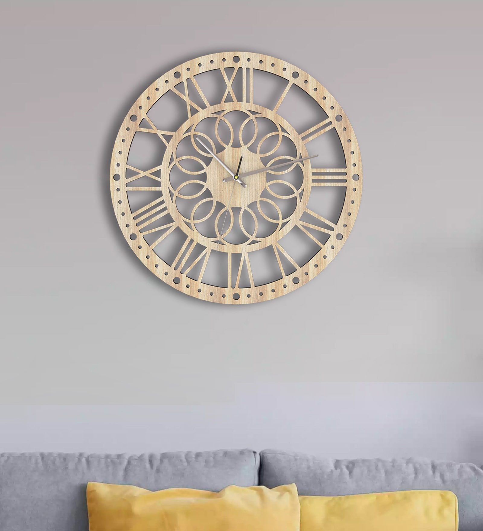 Buy Beverly Handcrafted Cream Colour MDF Wall Clock at 31% OFF by ...
