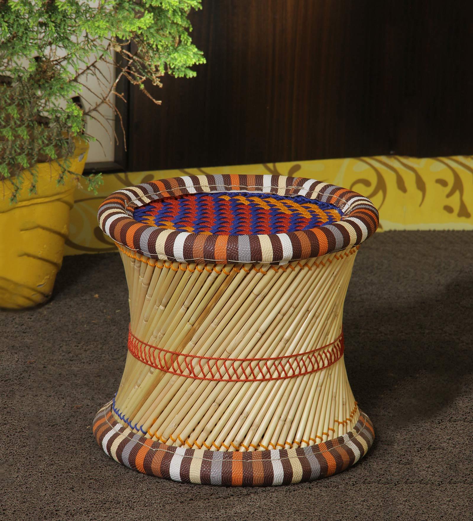 Buy Handmade Wicker Foot Stool in Multi Colour at 38% OFF by Shinexus ...