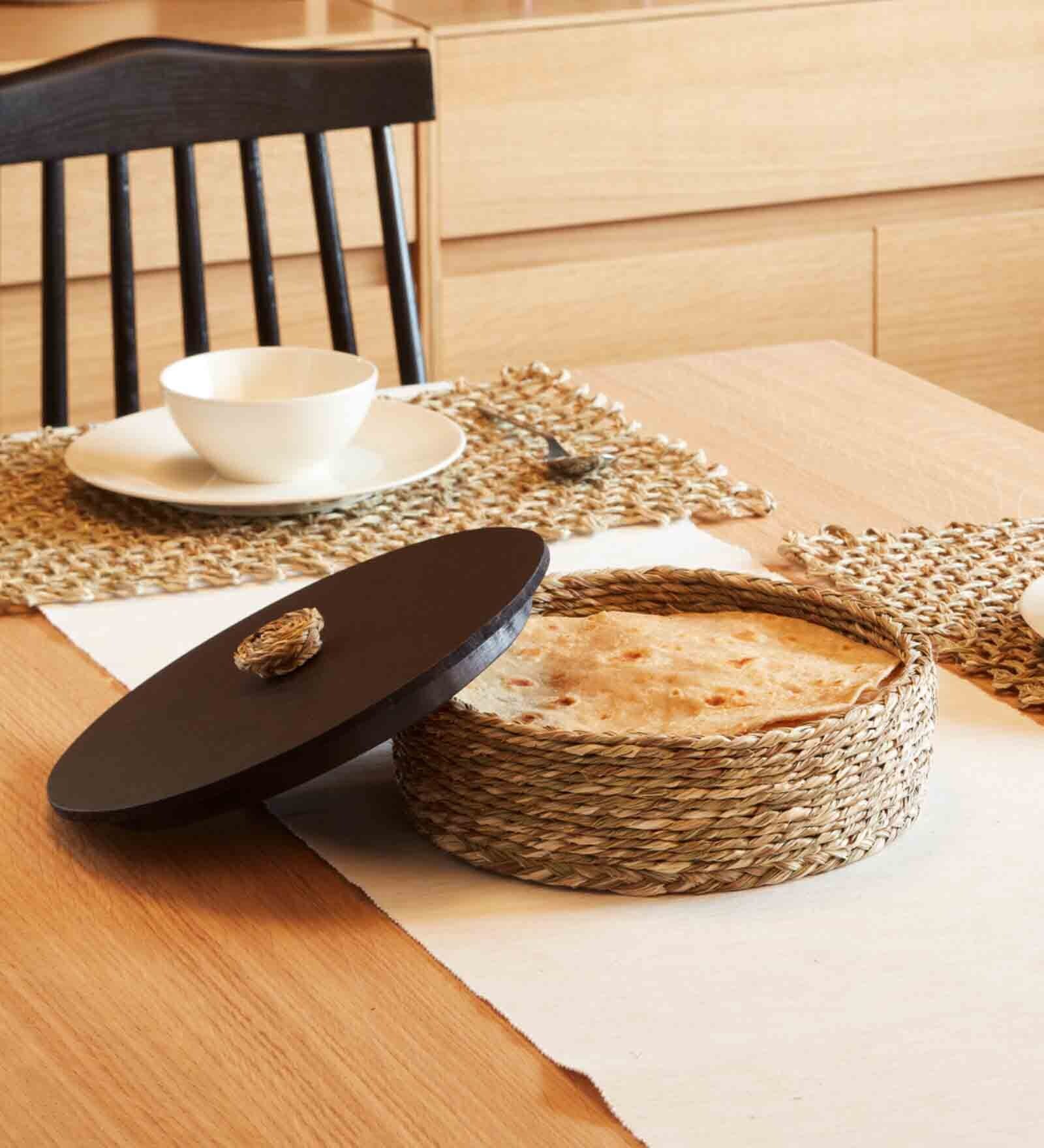 Buy Natural Handmade Sabai Grass Roti Serving Box By Kadam Haat at 36% ...