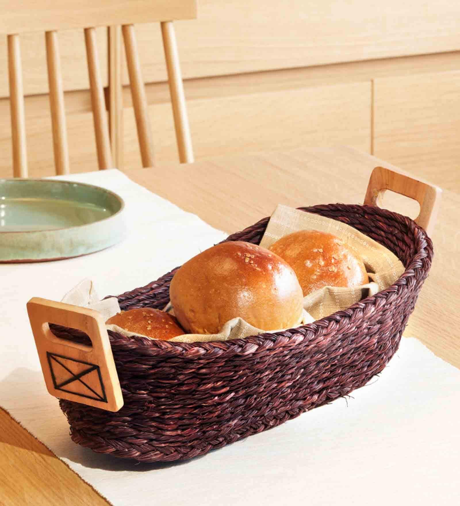 Buy Brown handmade Sabai Grass Bread Serving Basket at 29% OFF by Kadam ...