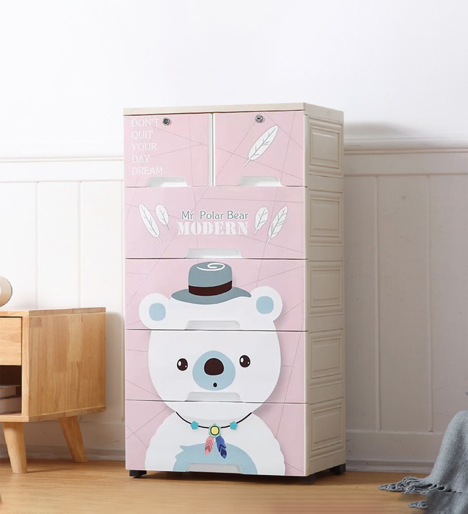 Buy Happy Cargi Chest Of Drawers For Kids In Pink Colour at 20% OFF by ...