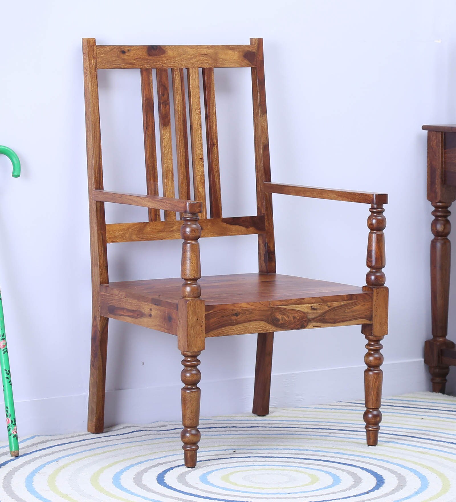 Buy Harleston Sheesham Wood Arm Chair in Provincial Teak Finish at 14% ...