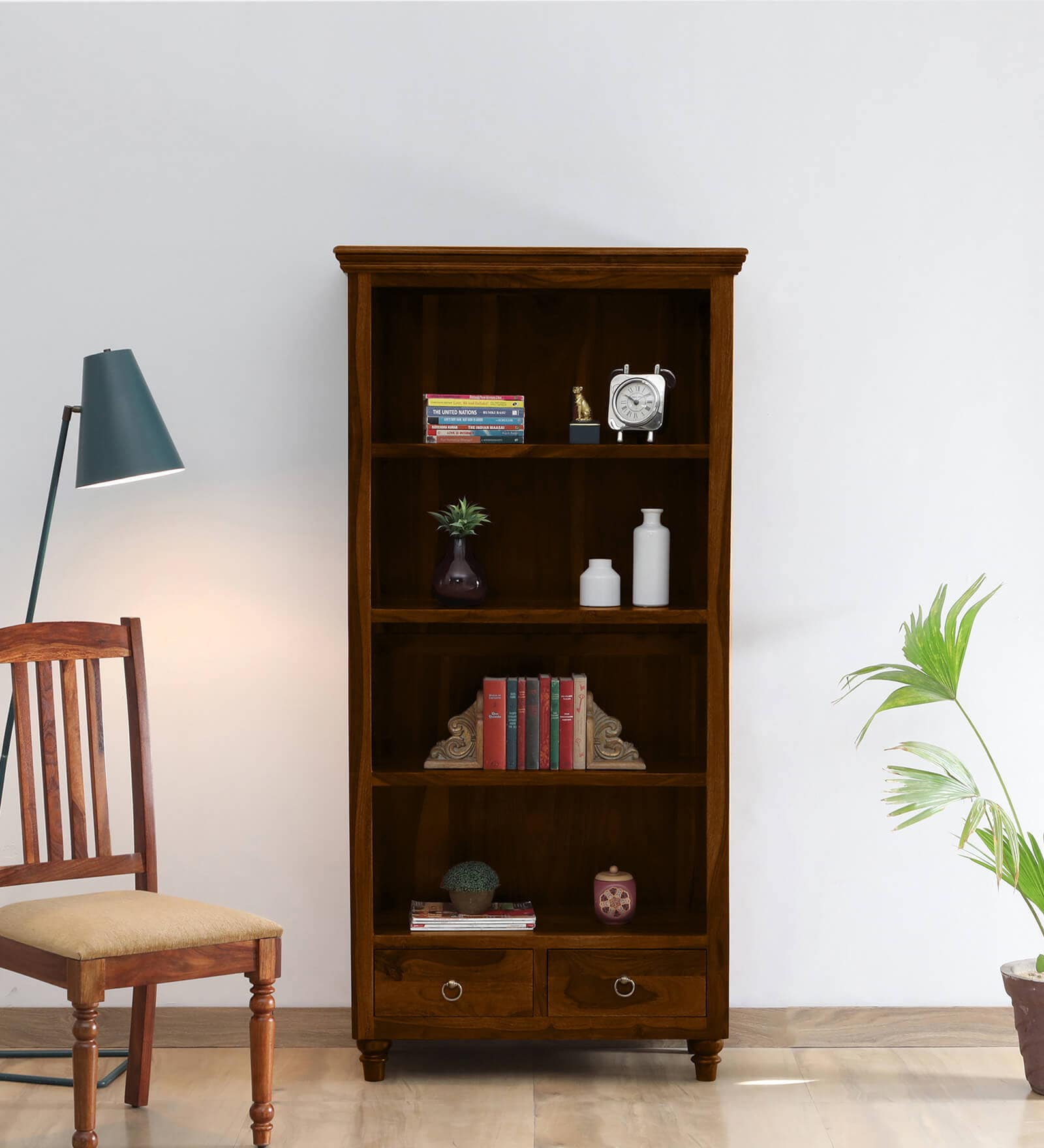 Buy Harleston Sheesham Wood Book Shelf in Scratch Resistant Provincial ...