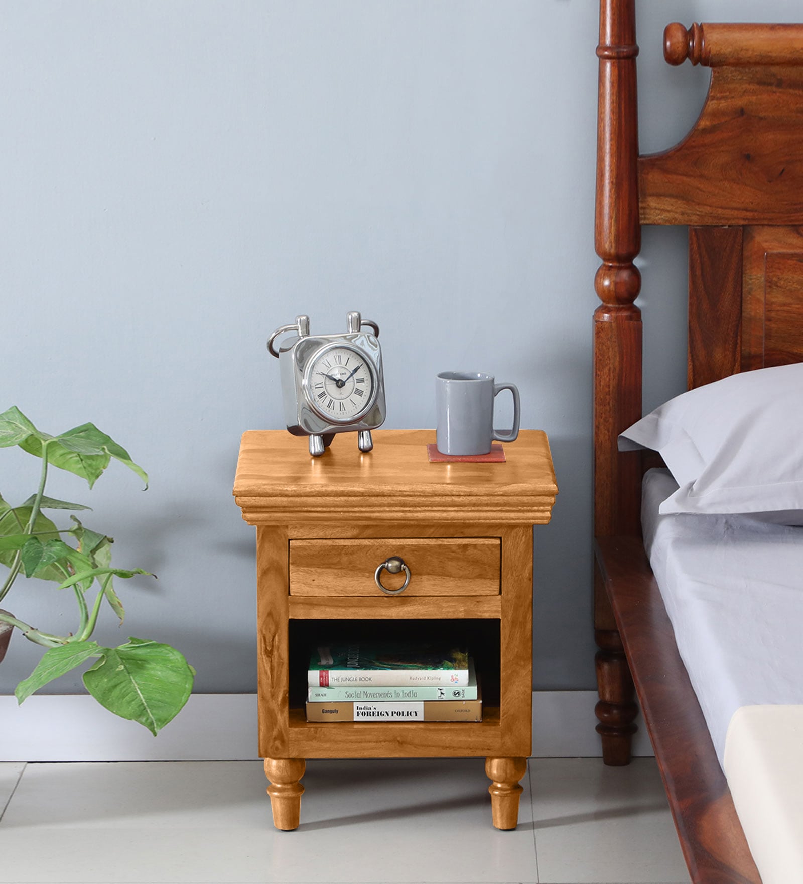 Buy Harleston Sheesham Wood Night Stand in Scratch Resistant Rustic ...