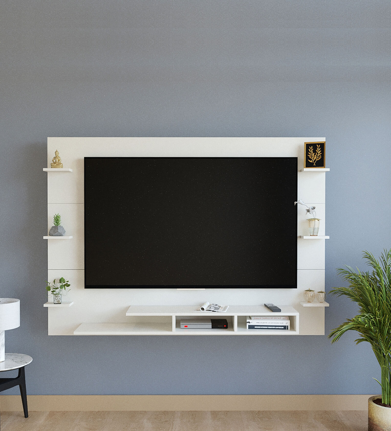 Buy Harrison Tv Unit In Frosty White Finish at 39% OFF by Burlyworth ...
