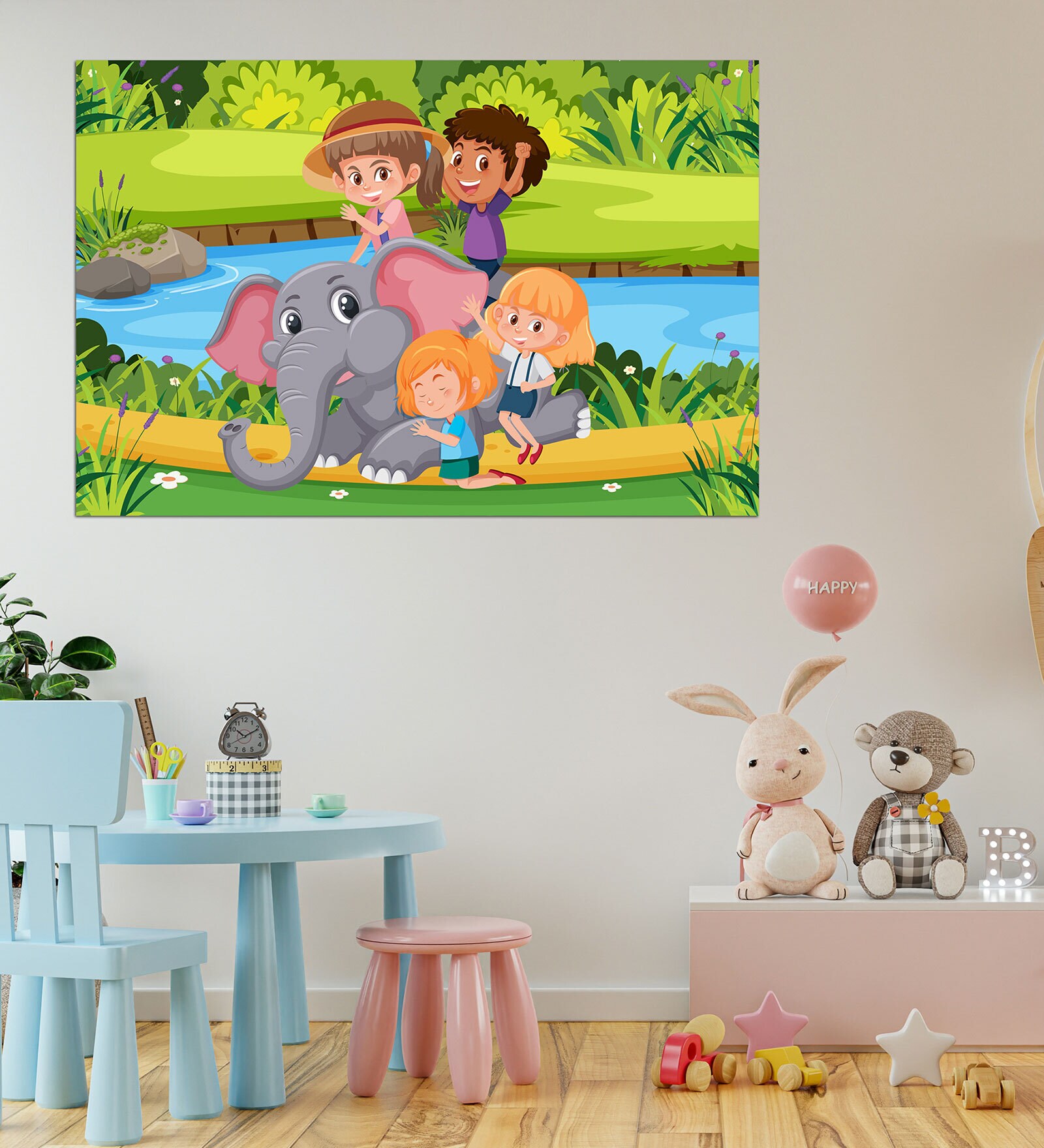 Buy Hathi Raja Ki Sawari Self Adhesive Wall Poster for Home Decor(Vinyl ...