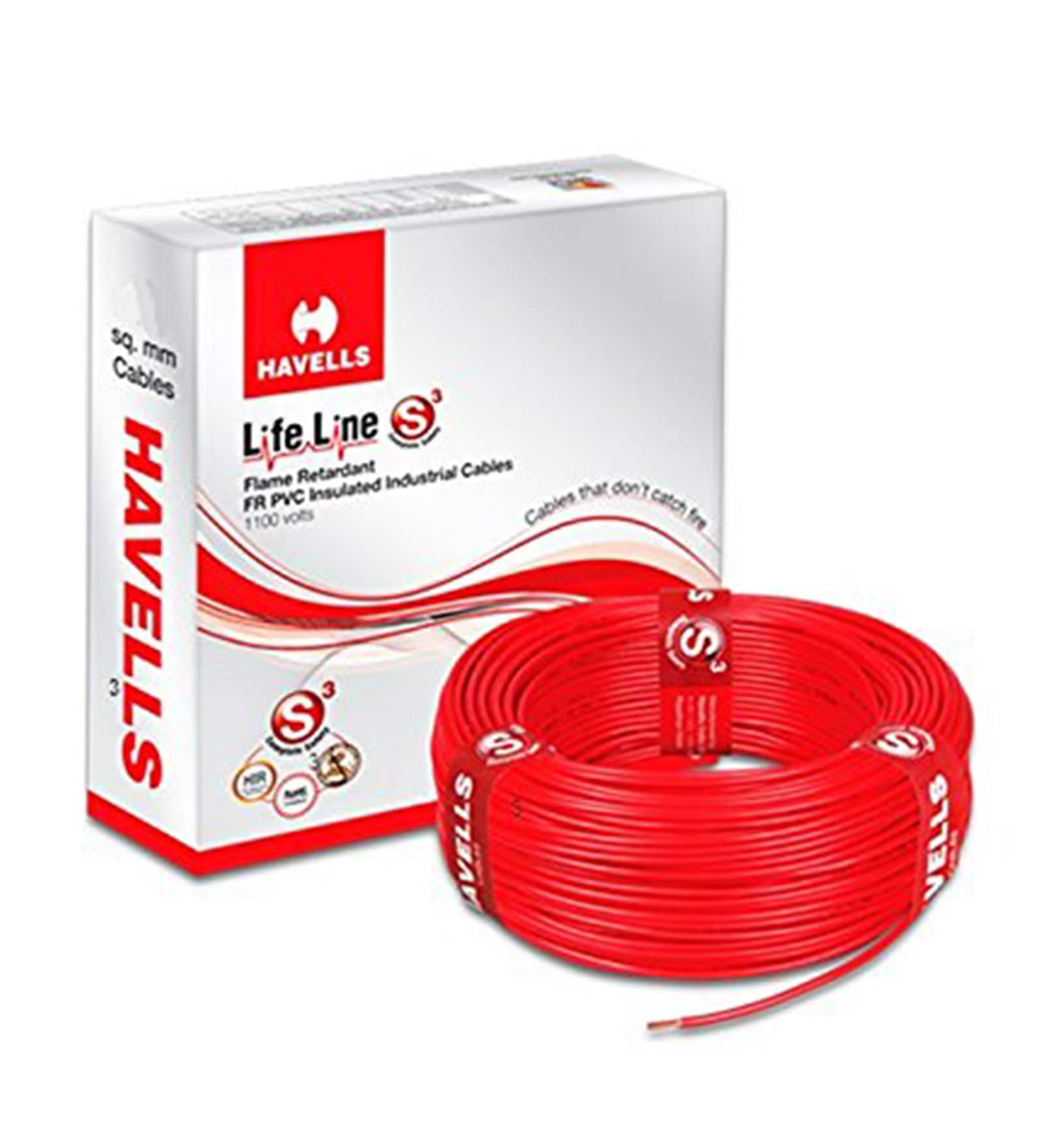 Buy Havells Red 90 Metres Lifeline Cable (Model: Whffdnra11X5) Online ...