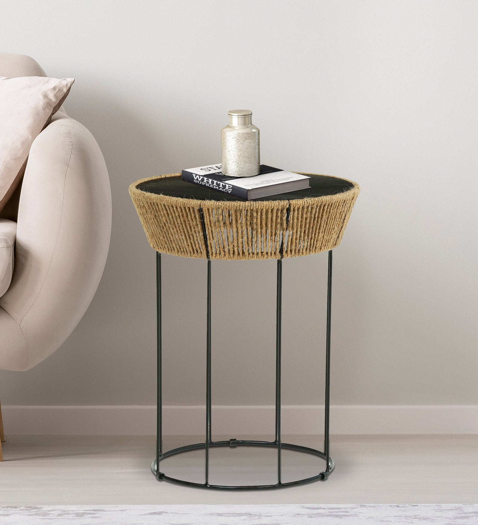 Buy Keppard Metal Round End Table In Black Colour at 9% OFF by ...