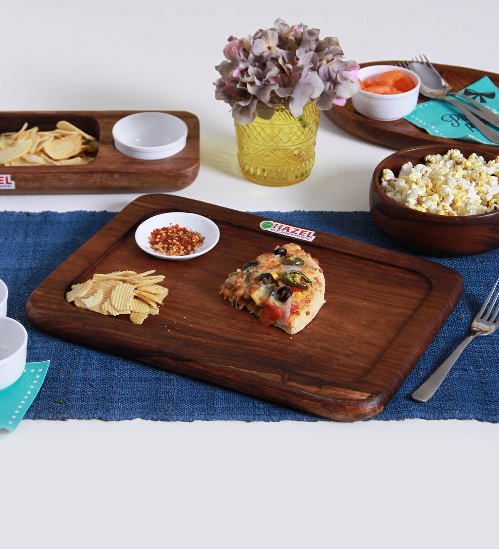 Buy Hazel Wood Starter Plate with Bowl Online - Wooden - Platters 1 ...