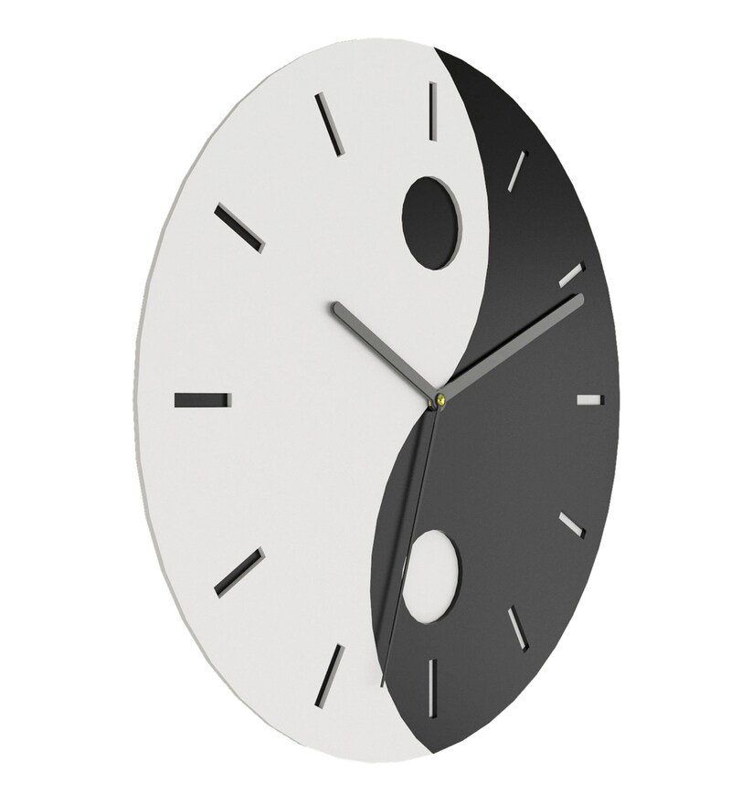 Buy Handcrafted Black Colour MDF Wall Clock by Planet Decor Online ...